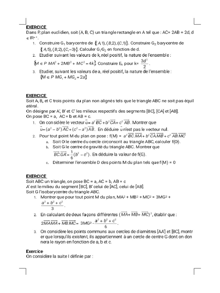 BARYCENTRE INTEGRALE COMPLEXE - Phoenix | PDF