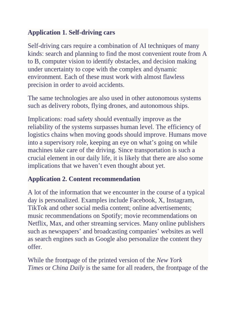 Application 1 | PDF | Artificial Intelligence | Intelligence (AI) & Semantics