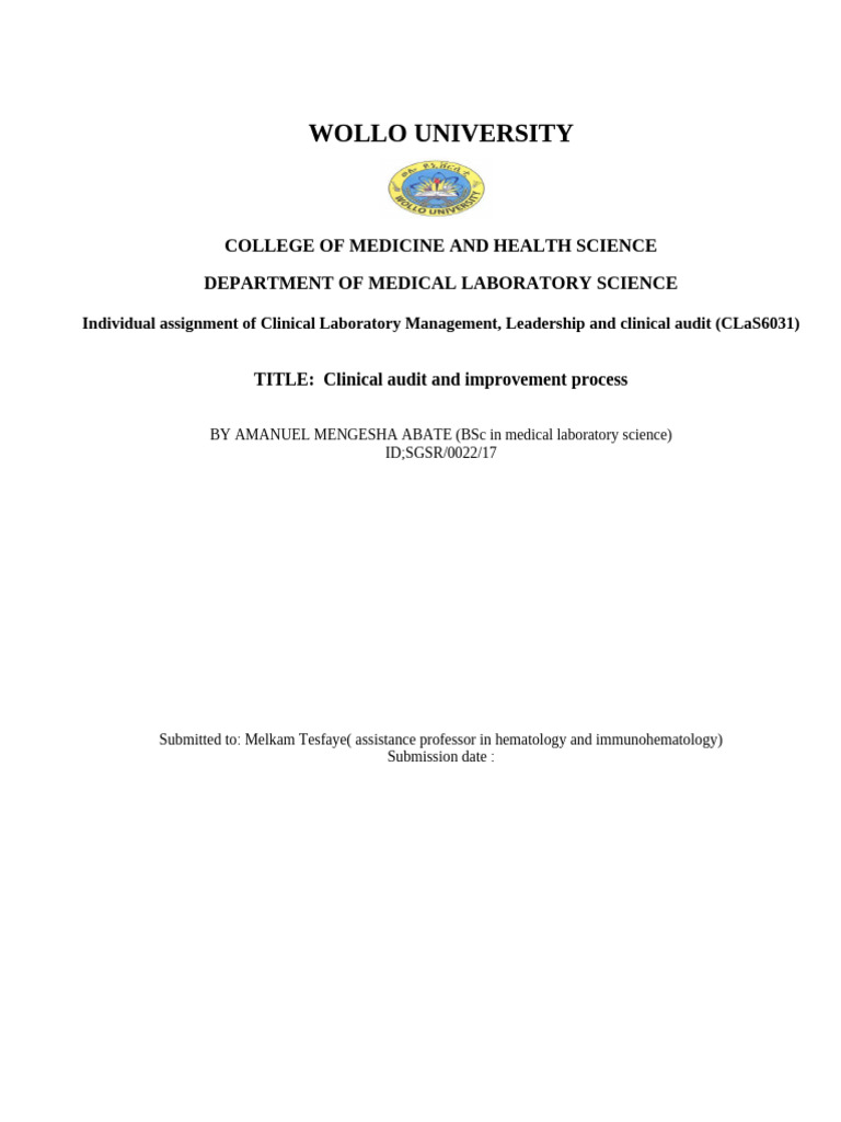 Wollo University Last Edited Pro | PDF | Health Care