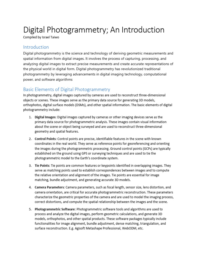 Digital Photogrammetry An Introduction | PDF | Geographic Information ...