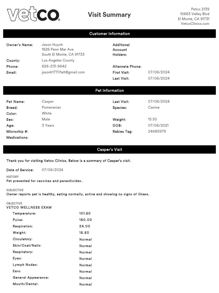 Visit Summary | PDF | Medical Specialties | Immunology