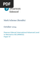Edexcel IAL Mechanics M1 Mark Scheme | PDF | Physics