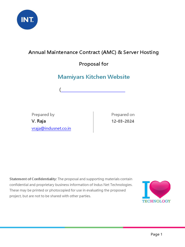 Website_AMC&Server Hosting Proposal | PDF | Server (Computing) | Scope ...