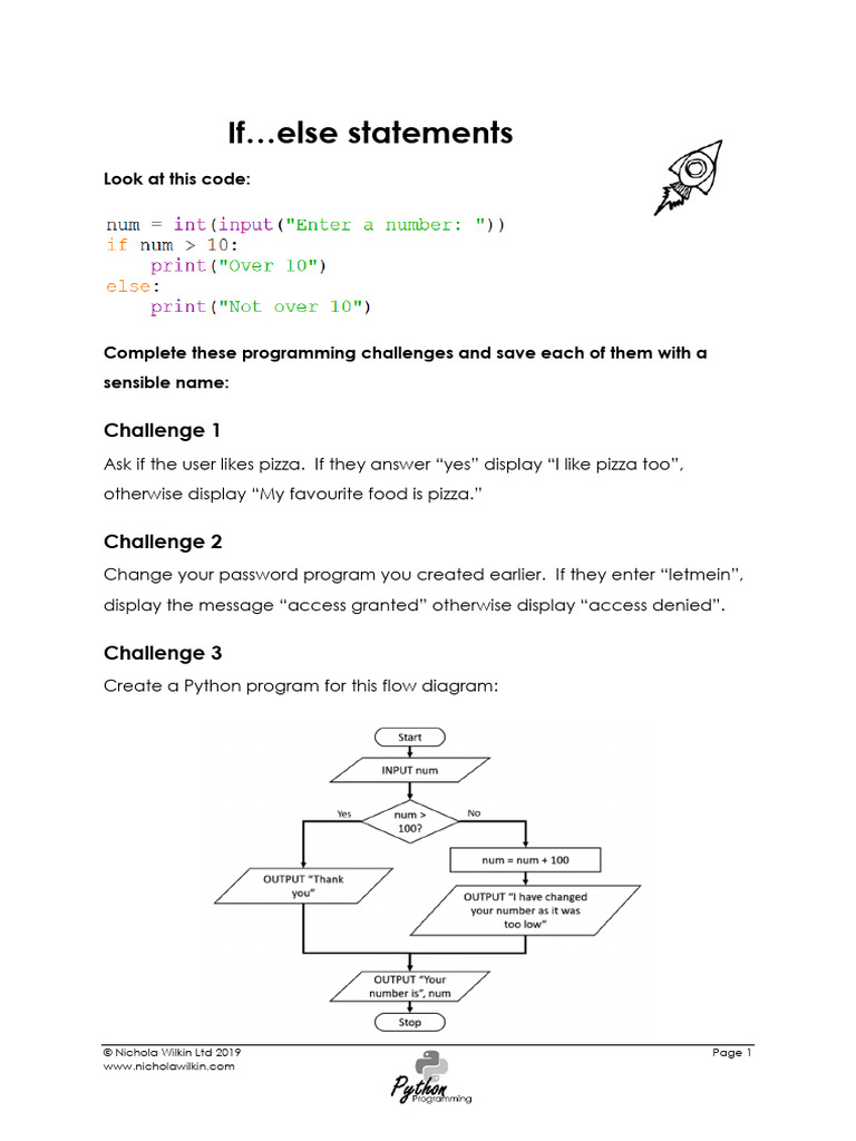 If Else Statements | PDF