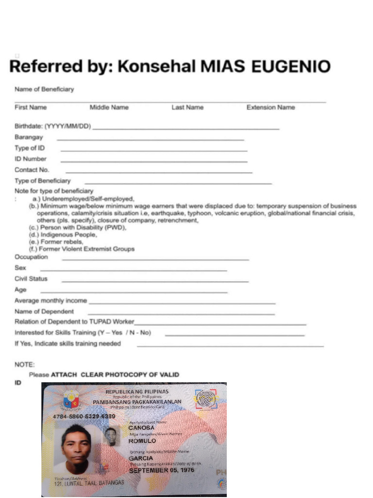 Fill-Up Form | PDF
