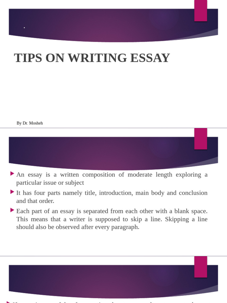 Tips On Writing Essay | PDF | Essays | Paragraph