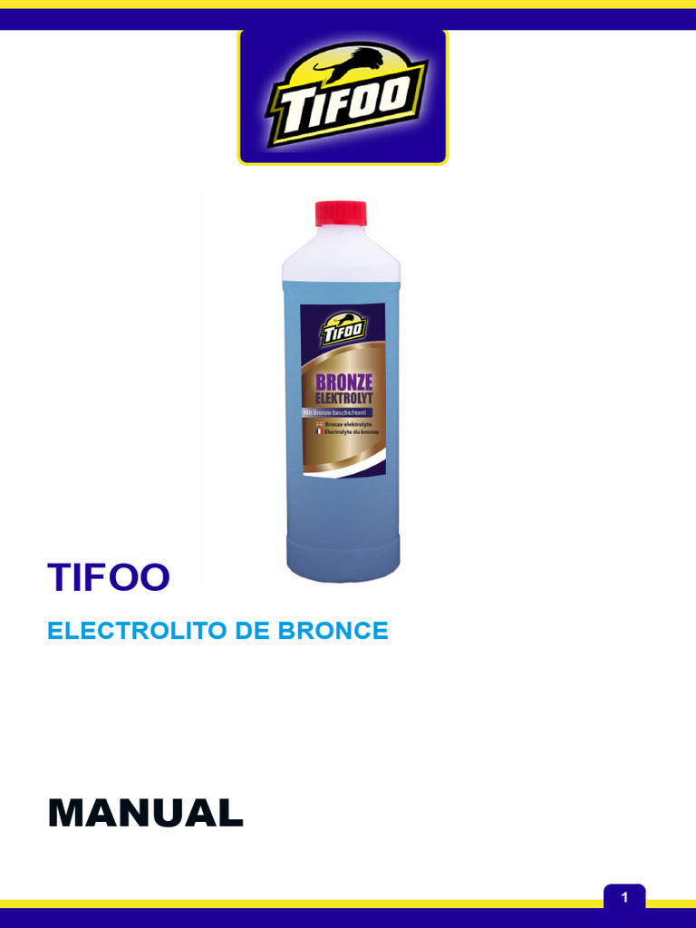 Instrucciones Tifoo Electrolito - de - Bronce Es | PDF | Cobre | Bronce