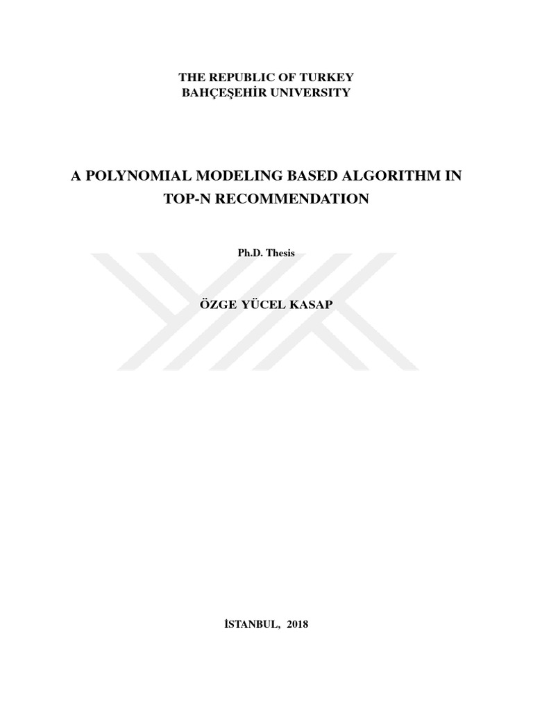 A Polynomial Modeling Based Algorithm in Top-N Recommendation | PDF