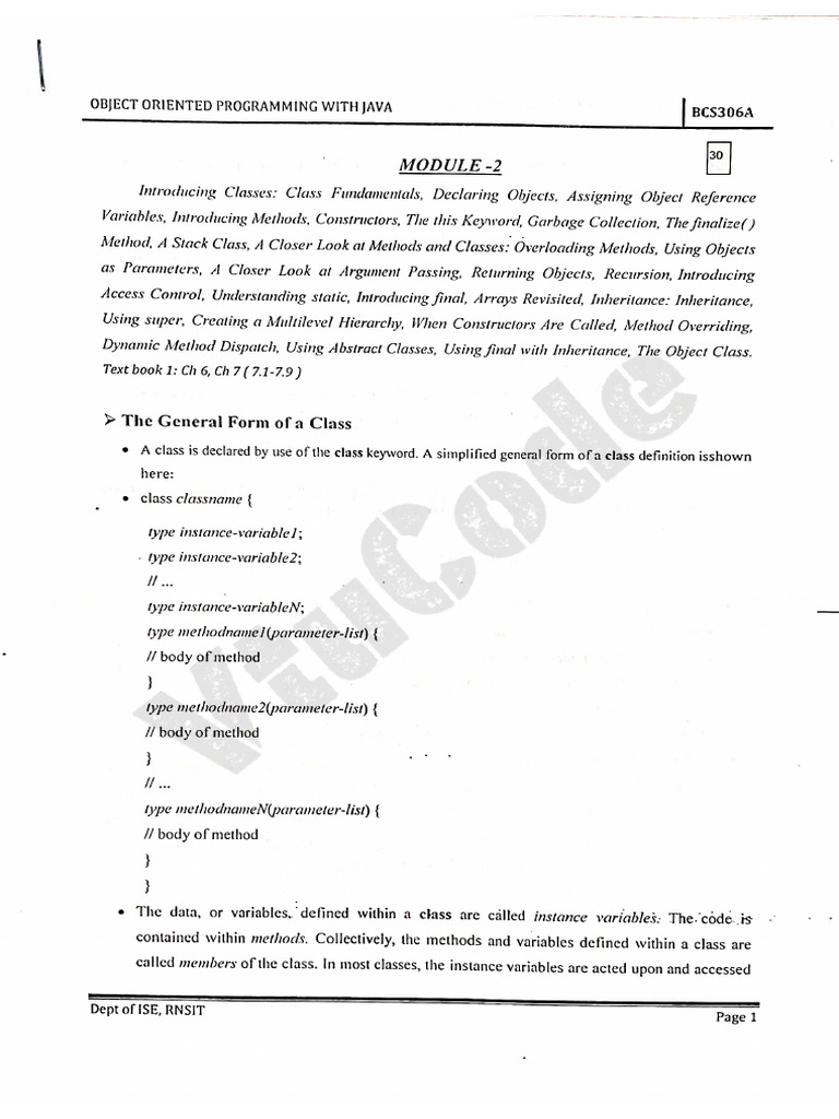 Java Module 2 2022 Scheme 3rd Sem | PDF