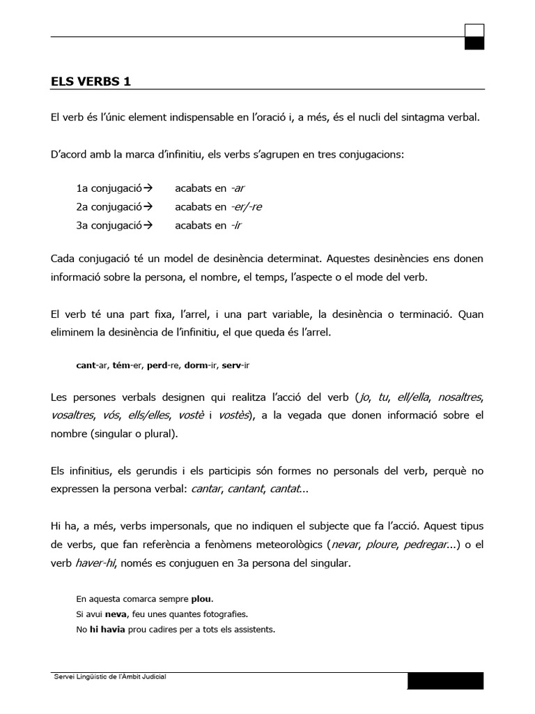 Els_verbs_1 | PDF
