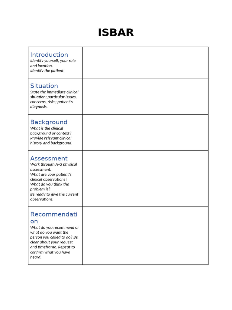 Clinical Handover Guide | PDF