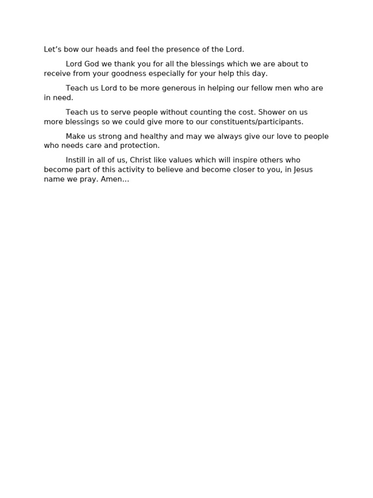 Personal Prayer | PDF