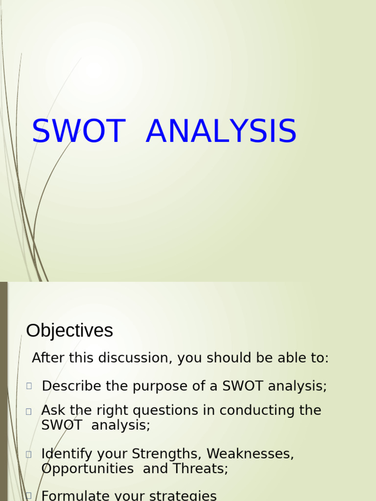 Swot Analysis | PDF | Swot Analysis | Business Economics