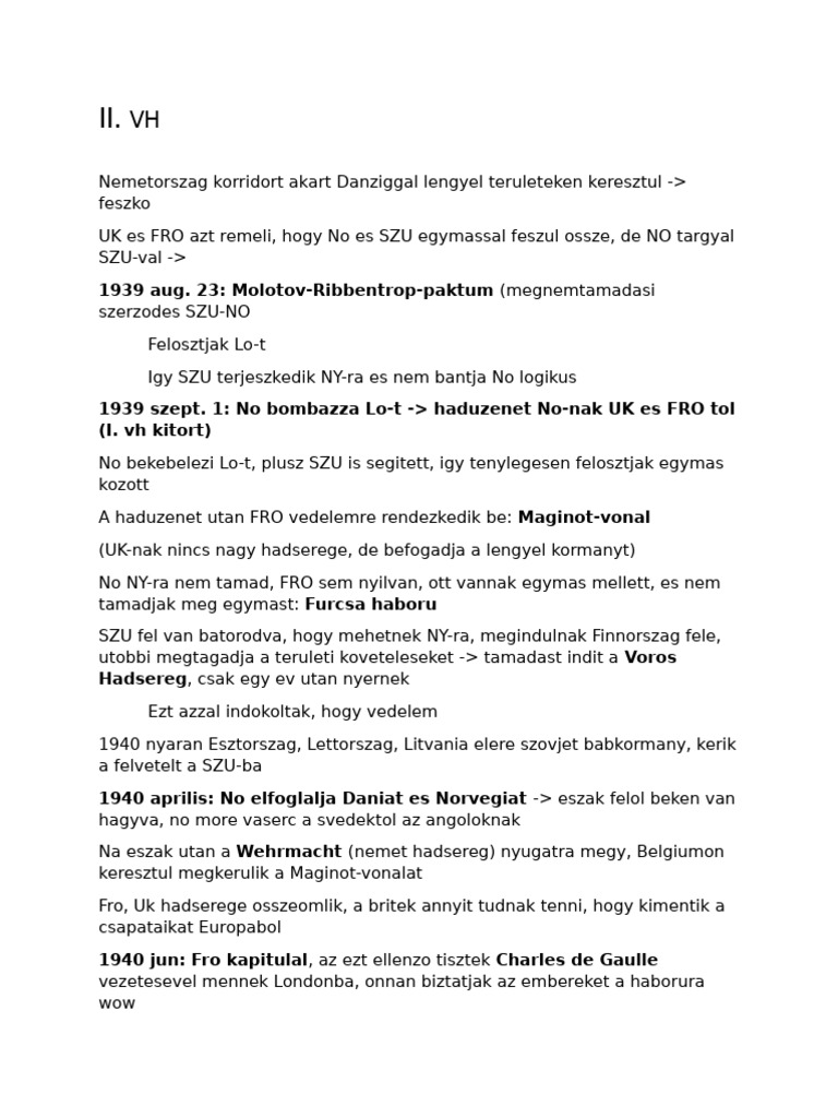 II VH Egyetemes Esemeny | PDF