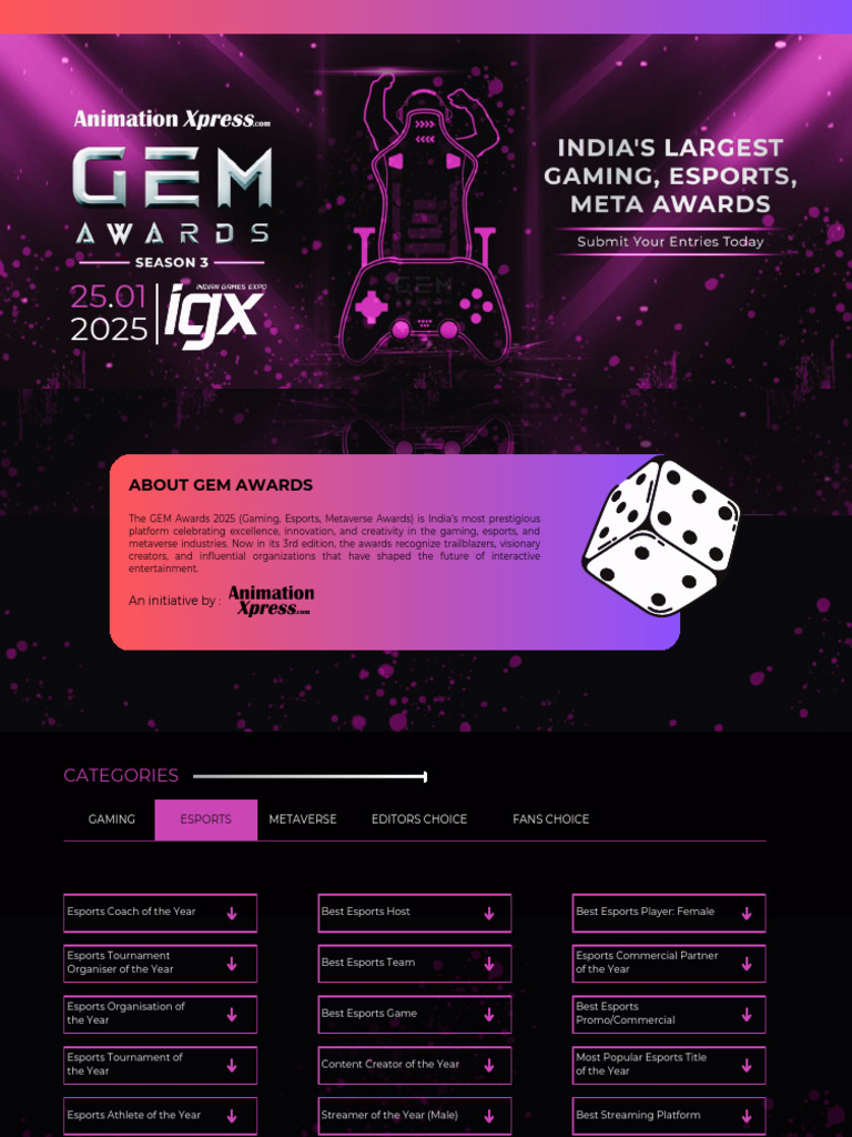 GEM Awards Esports Invitation | PDF | Streaming Media
