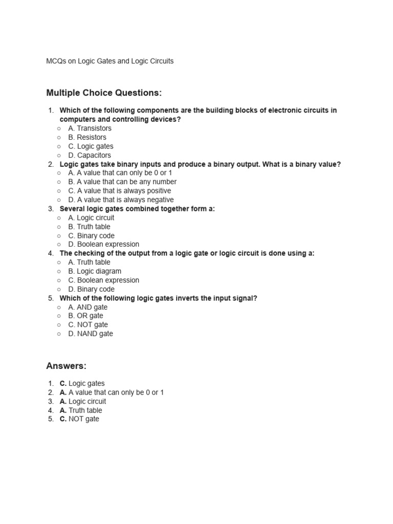 MCQ With Answers Key | PDF