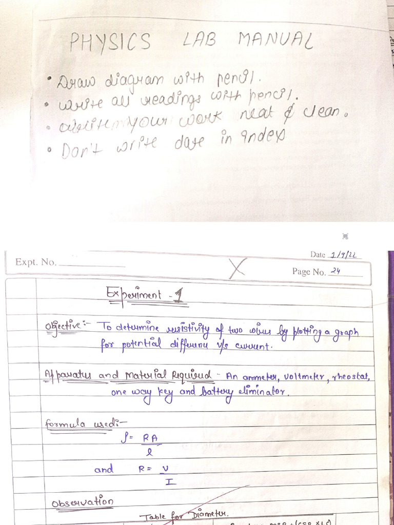 Physics Lab Manual | PDF