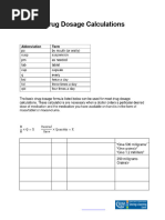Drug Calculation Practice Problems | PDF | Dose (Biochemistry) | Chemistry