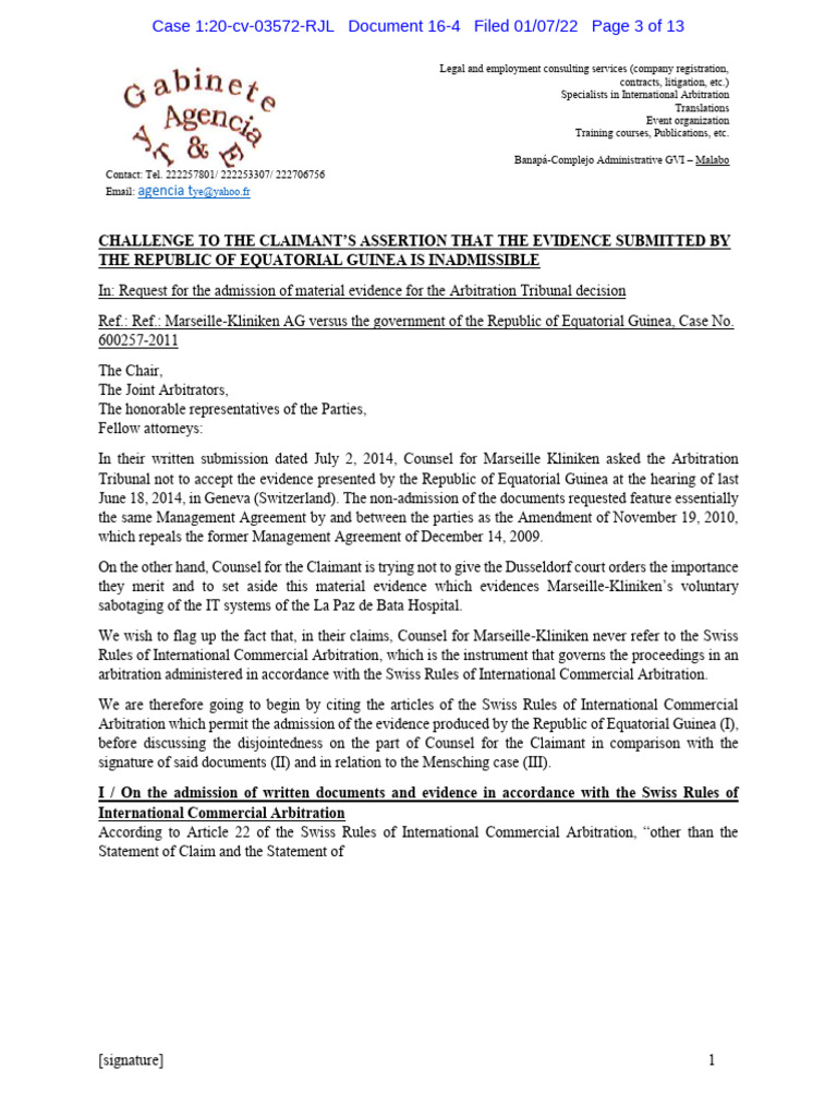 Original-pdf-marseille-kliniken-v-equatorial-guinea-i-zcc-case-no-600257-2011-respondents ...