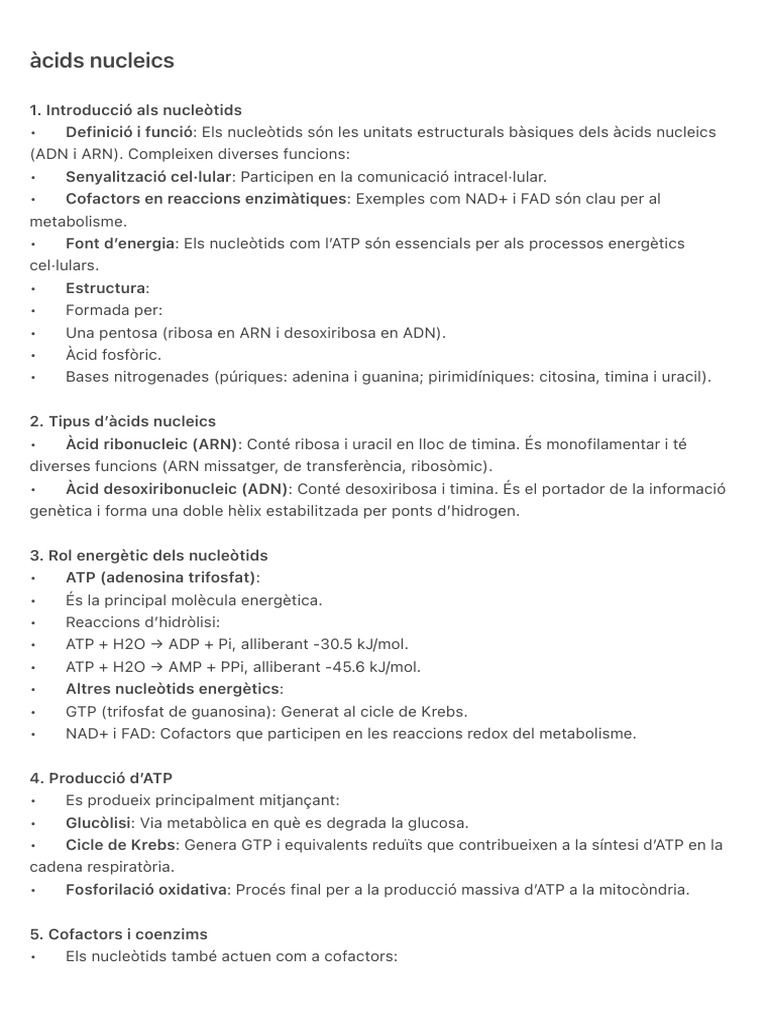 Àcids Nucleics | PDF