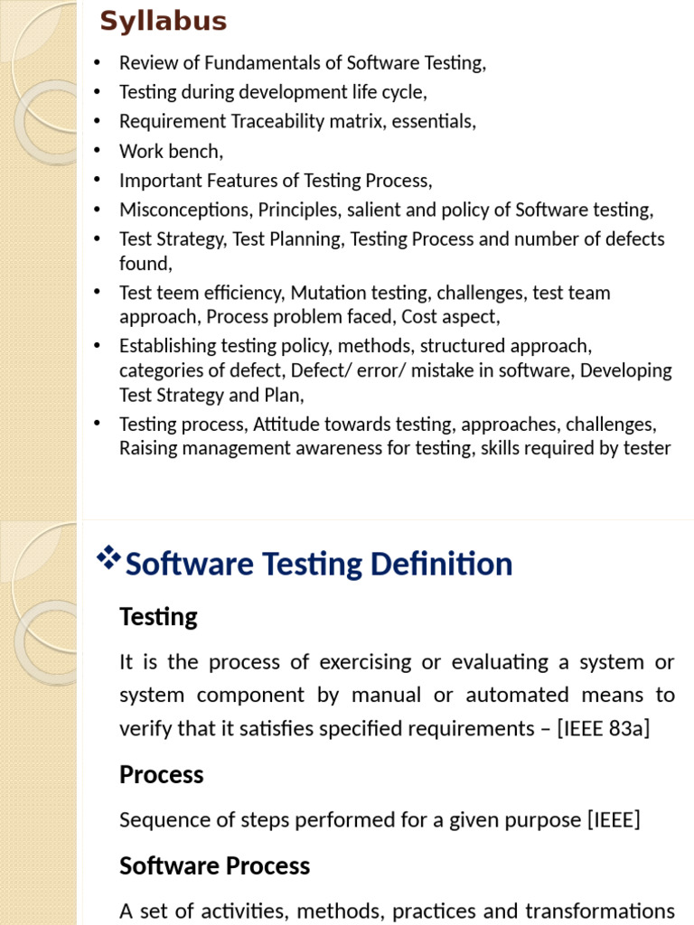 stqa-unit-2 | PDF | Software Testing | Software Bug stqa-unit-2 | PDF | Software Testing | Software Bug