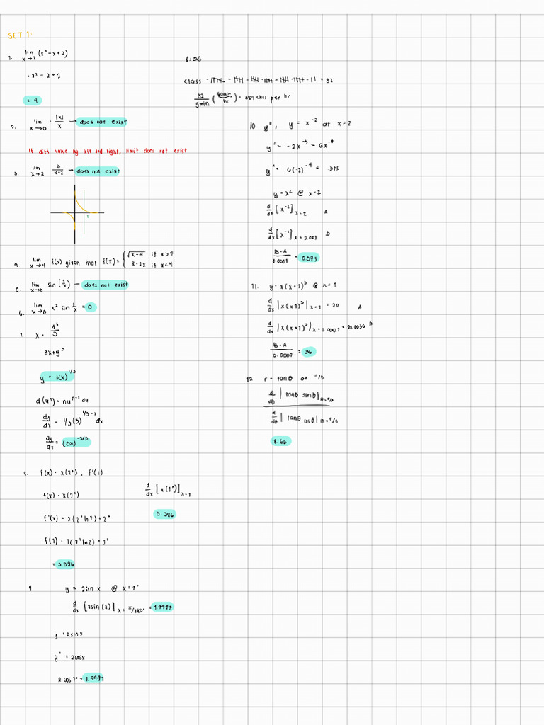 Differential Calculus 240903 220012 | PDF