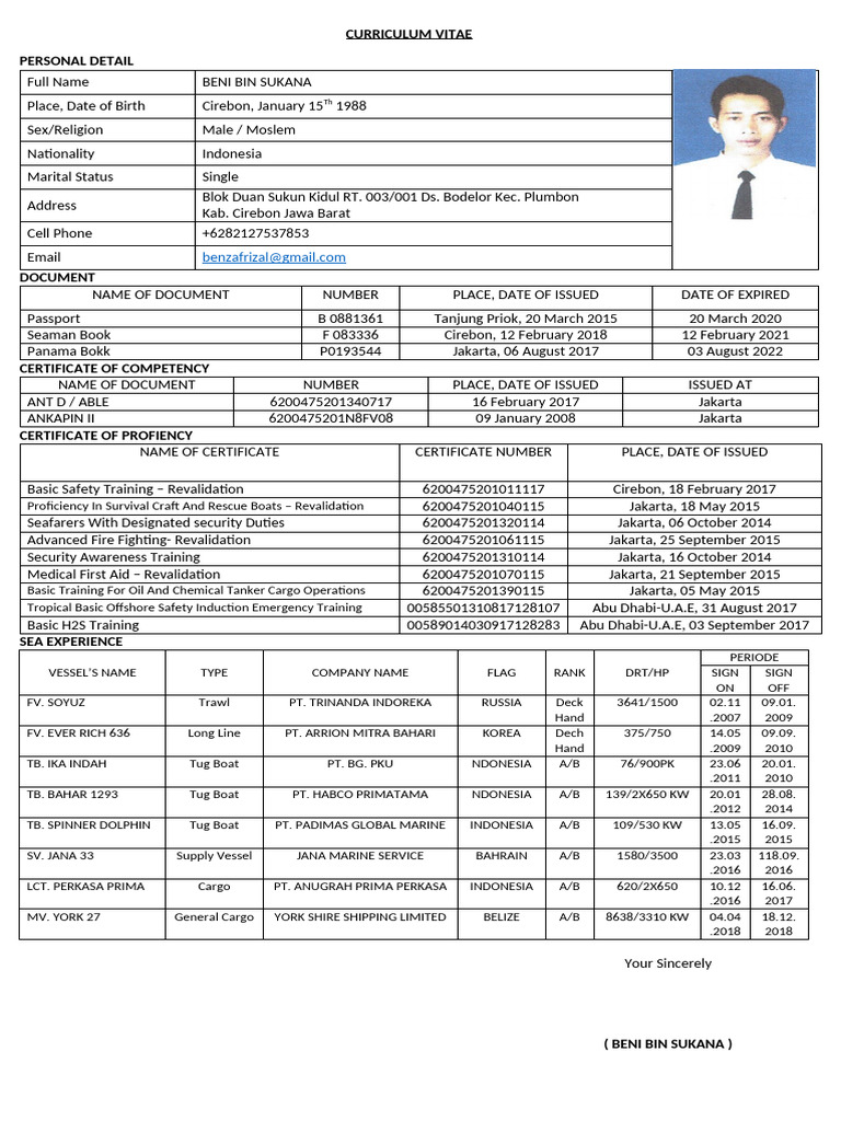 BENI | PDF | Watercraft | Shipping