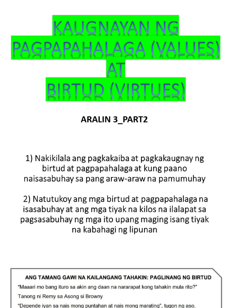 A3 Part2 KAUGNAYAN-NG-PAGPAPAHALAGA | PDF