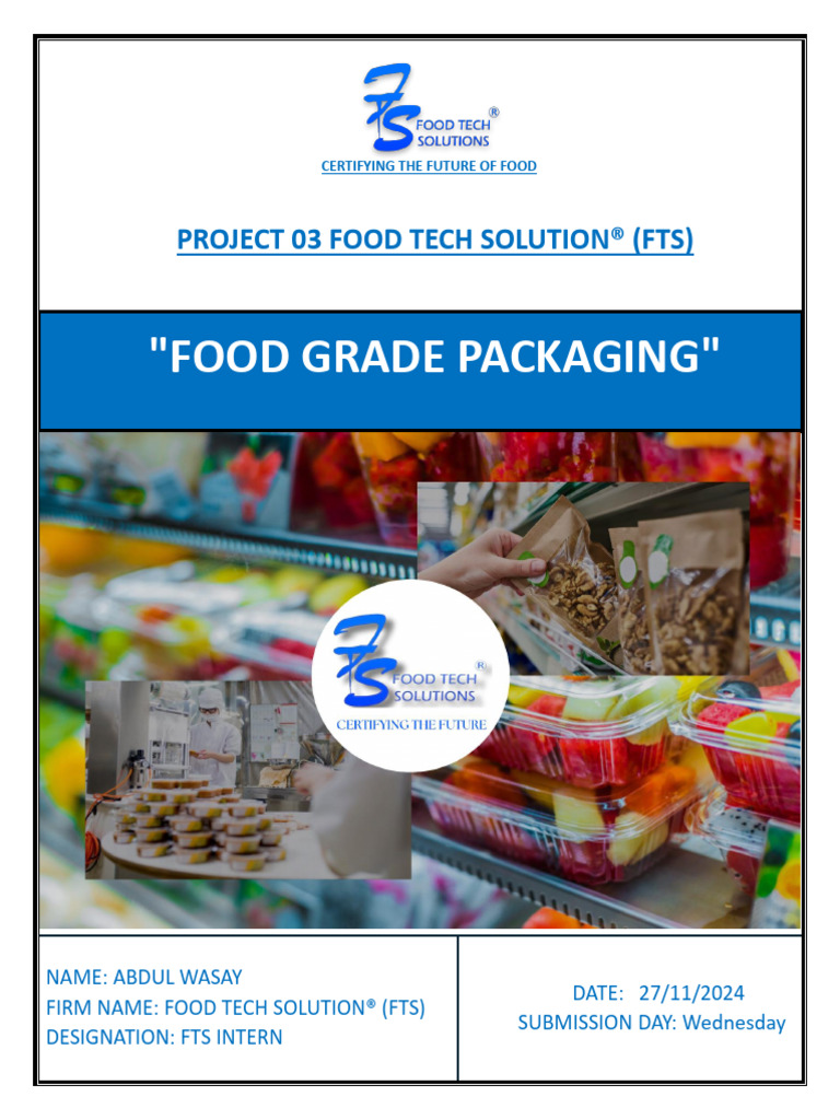 Food Grade Packaging | PDF | Packaging And Labeling | Internet Of Things