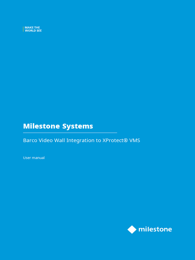 Barco Milestone Integration Manual | PDF | Server (Computing) | Camera