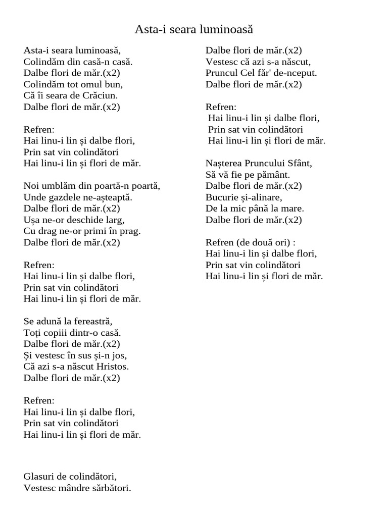 Asta-I Seara Luminoasa | PDF