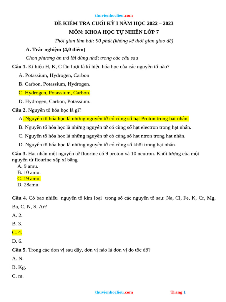thuvienhoclieu.com-De-thi-HK1-KHTN-7-nam-2022-2023 | PDF