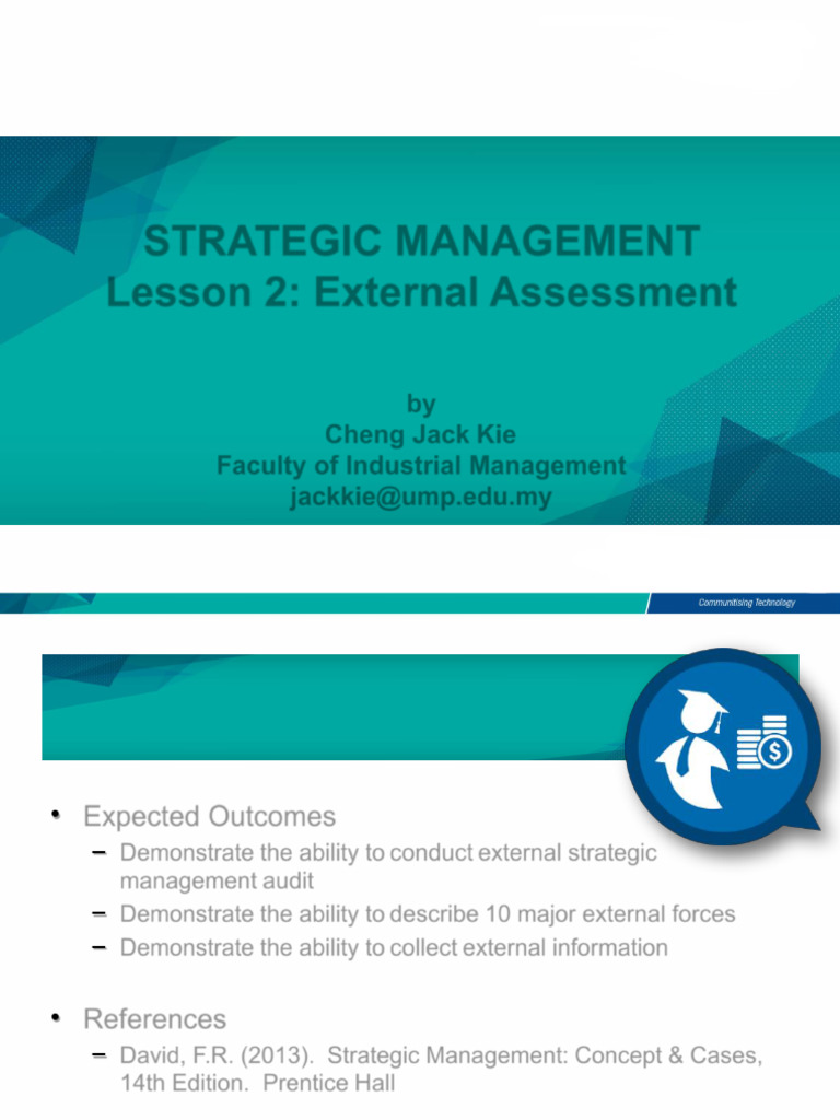 External Assessment | PDF | Strategic Management | Business Economics
