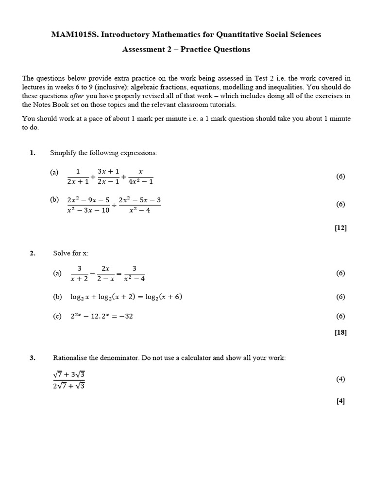 worksheet_fractions_eq_ineq_modelling | PDF | Mathematics ...