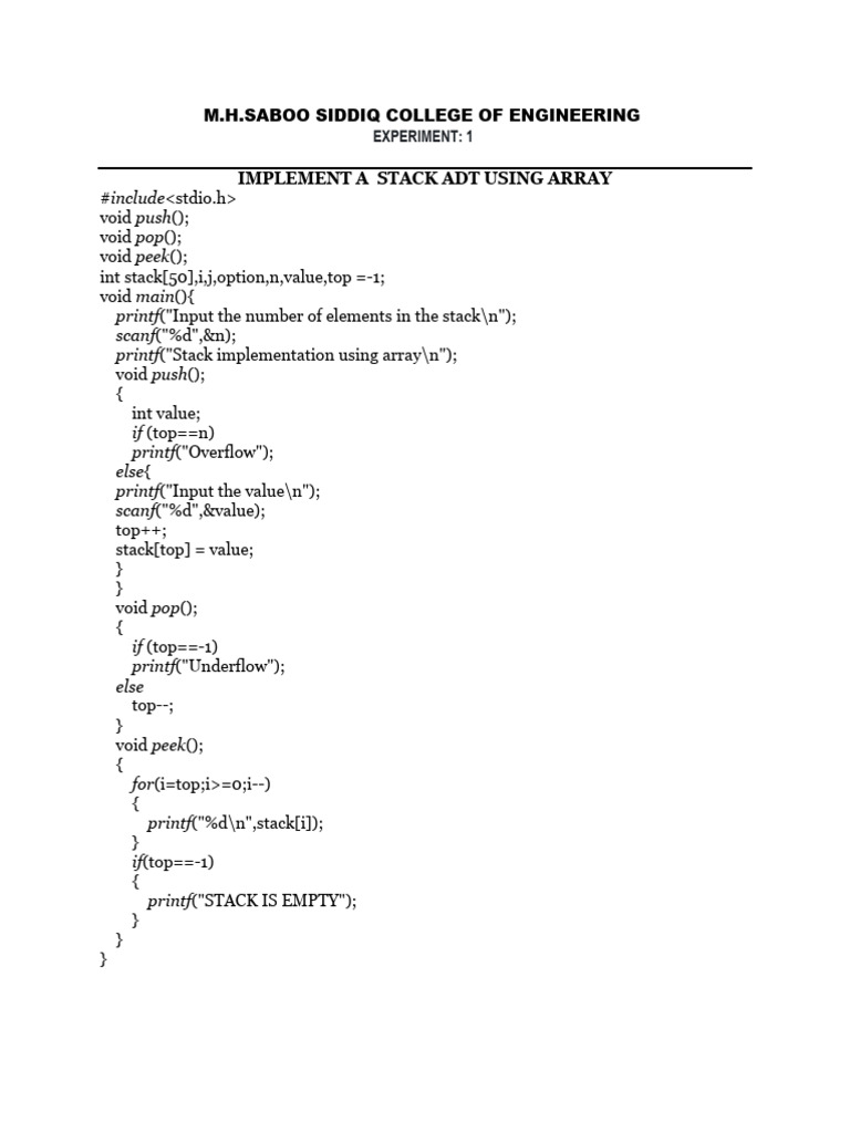 MOHAMMED BILAL DS EXPERIMENT | PDF | Queue (Abstract Data Type) | Software Engineering