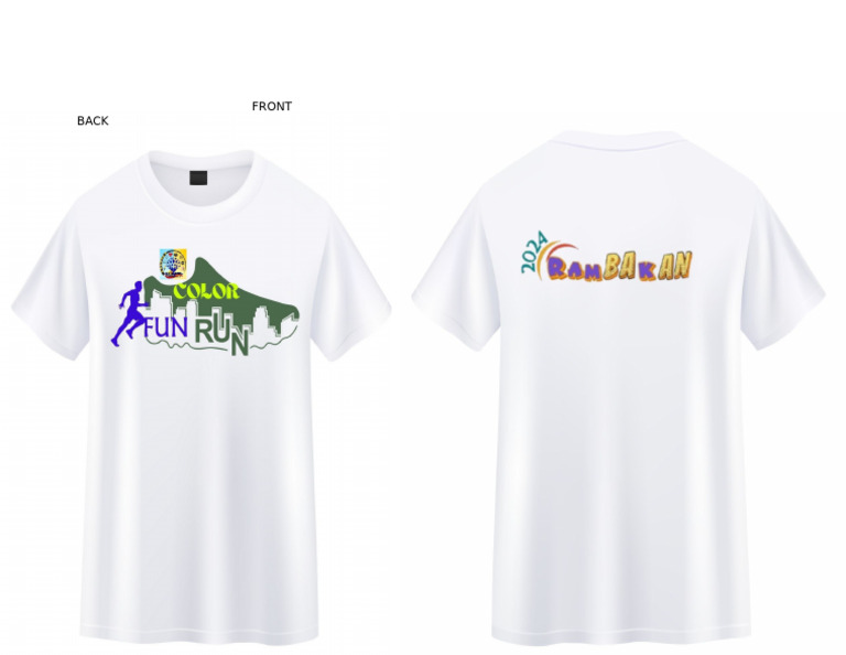 COLOR FUN RUN DESIGN T SHIRT | PDF