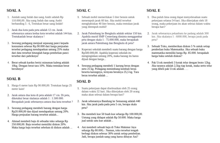 Soal Paket Kelas 7 | PDF