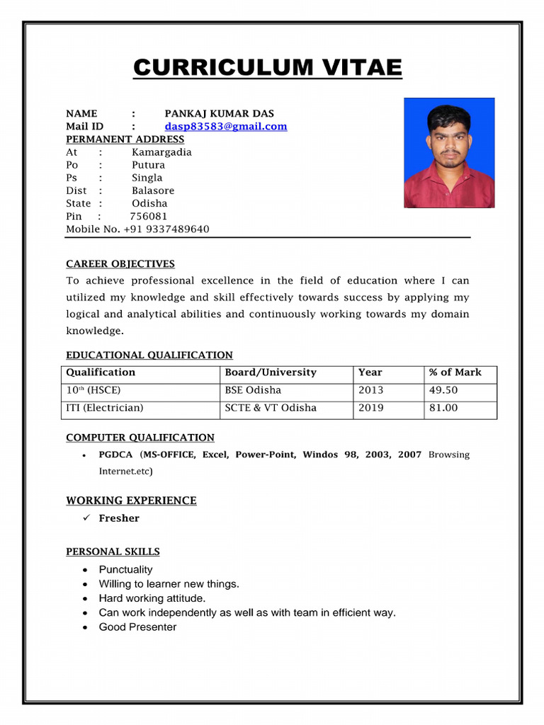 RESUME............ Pankaj AA | PDF
