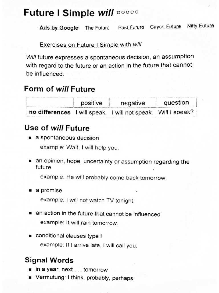 Future Tenses | PDF