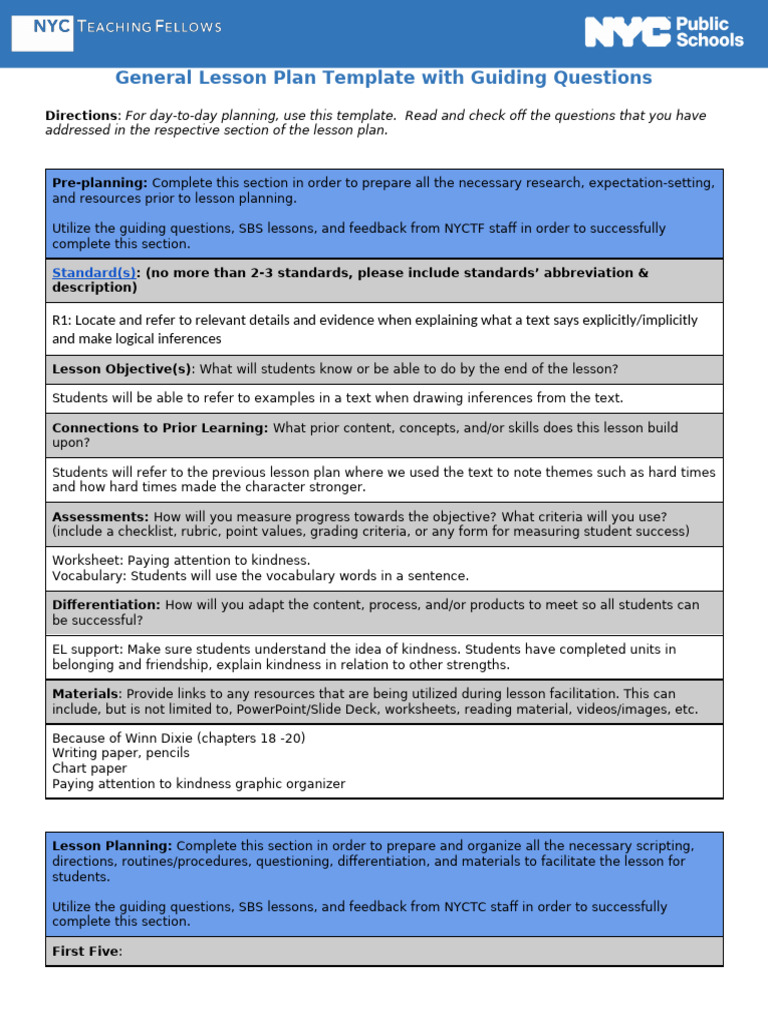 Lesson Plan 5 | PDF | Lesson Plan | Teachers
