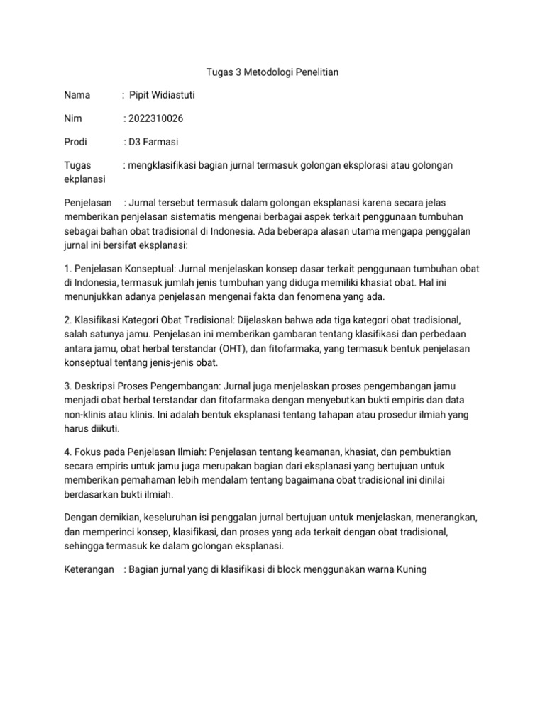(Gabungkan) Tugas 3 Metodologi Penelitian Pipit | PDF