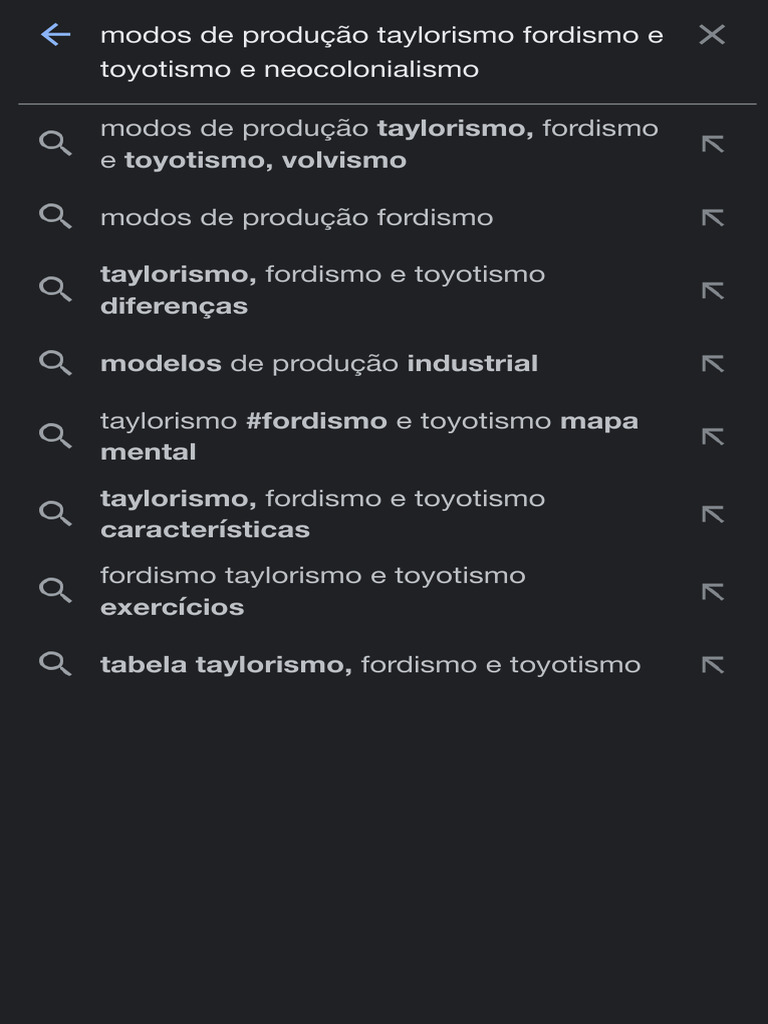 modos de produção taylorismo fordismo e toyotismo e neocolonialismo ...