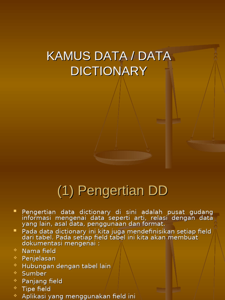 Pengertian dan Contoh Kamus Data | PDF