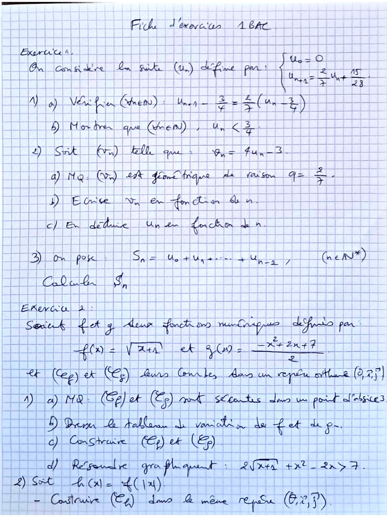 Fiche n1 1bac | PDF