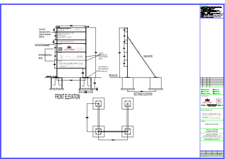 c23 La Mer Sign Board Autocad-model | PDF