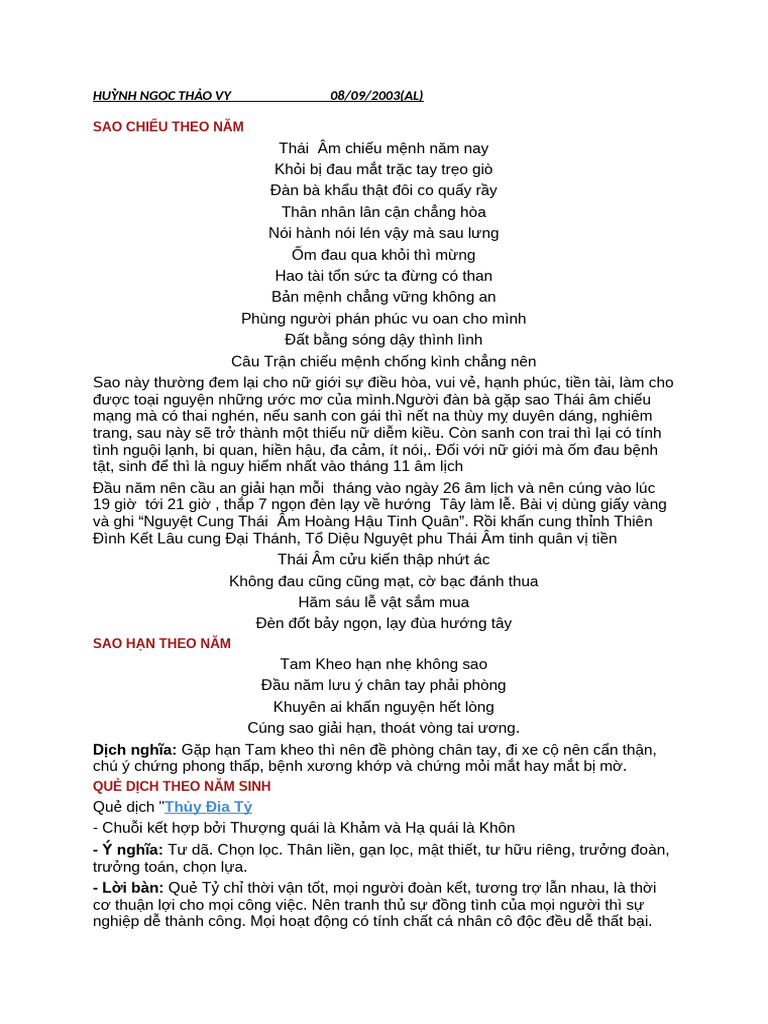 Huy Nh Ngoc Thao Vy 2003 | PDF