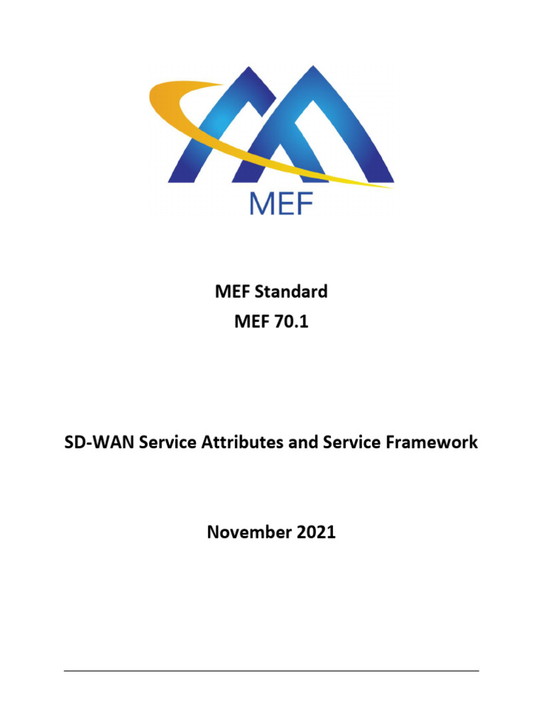 MEF_70.1 | PDF | Computer Network | Internet