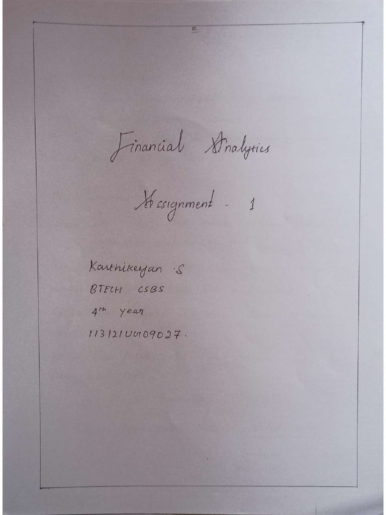 Karthikeyan _ FA | PDF