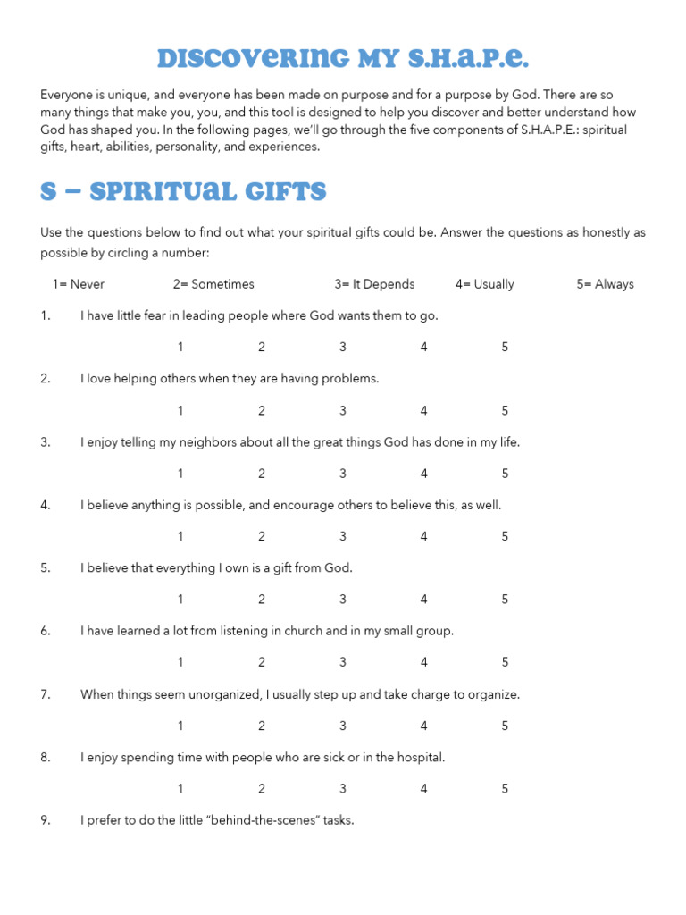 shape_test | PDF | Empathy | Spiritual Gift
