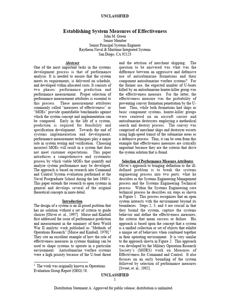 MOP and MOE | PDF | System | Systems Engineering